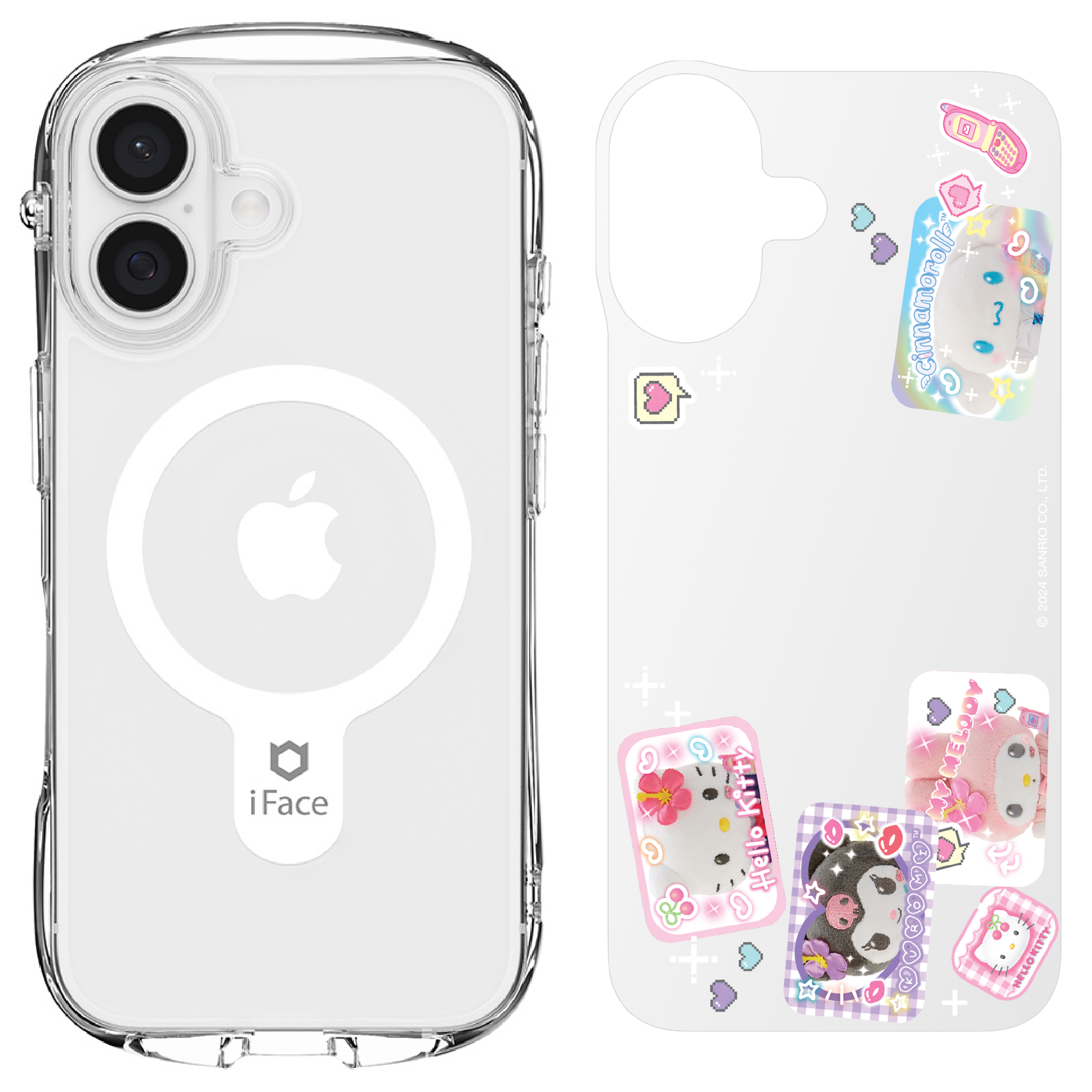 iFace Sanrio Deco Inner Sheet for iPhone 16 Series - Kogyaru Print Club